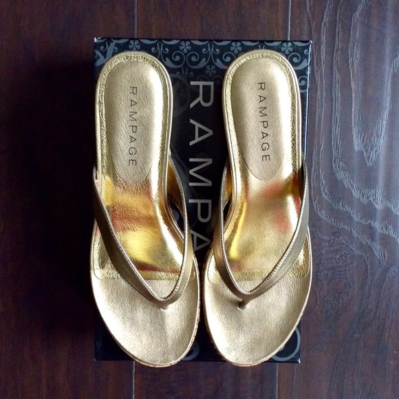 Rampage | Shoes | Rampage Quartz Sandals In Brass Metallic | Poshmark